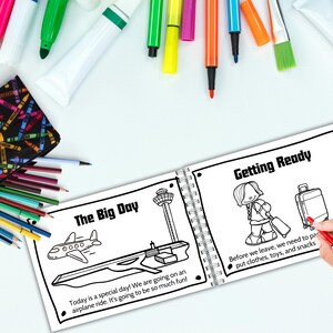 Airport Social Story, Airplane Coloring, Airplane Activity Book, Travel ...
