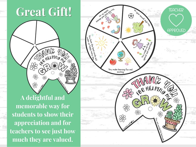 Teacher Appreciation Printable, Spinner Wheel, Teacher Appreciation ...
