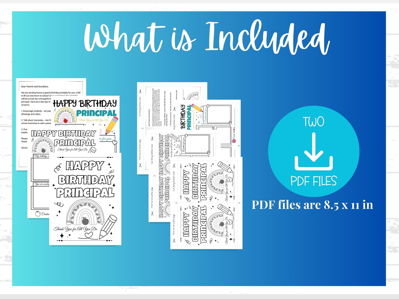 Principal Birthday Printable, Principal Birthday Card, Thank You ...
