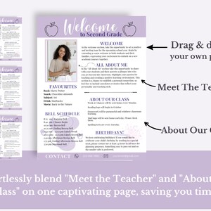 Class Snapshot - One Page Meet the Teacher and Class Overview, Teacher ...