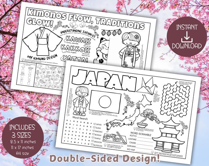 Japan Activity Printables for Kids- Japan I Spy Game, Japan Matching ...