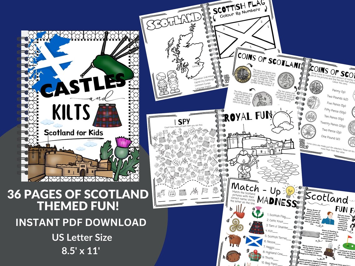 Scotland for Kids, Scotland Activities, Scotland Coloring, Travel ...