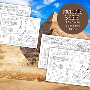 Egypt Themed Printable Activity Sheet, Placemat for Kids – Word Search ...