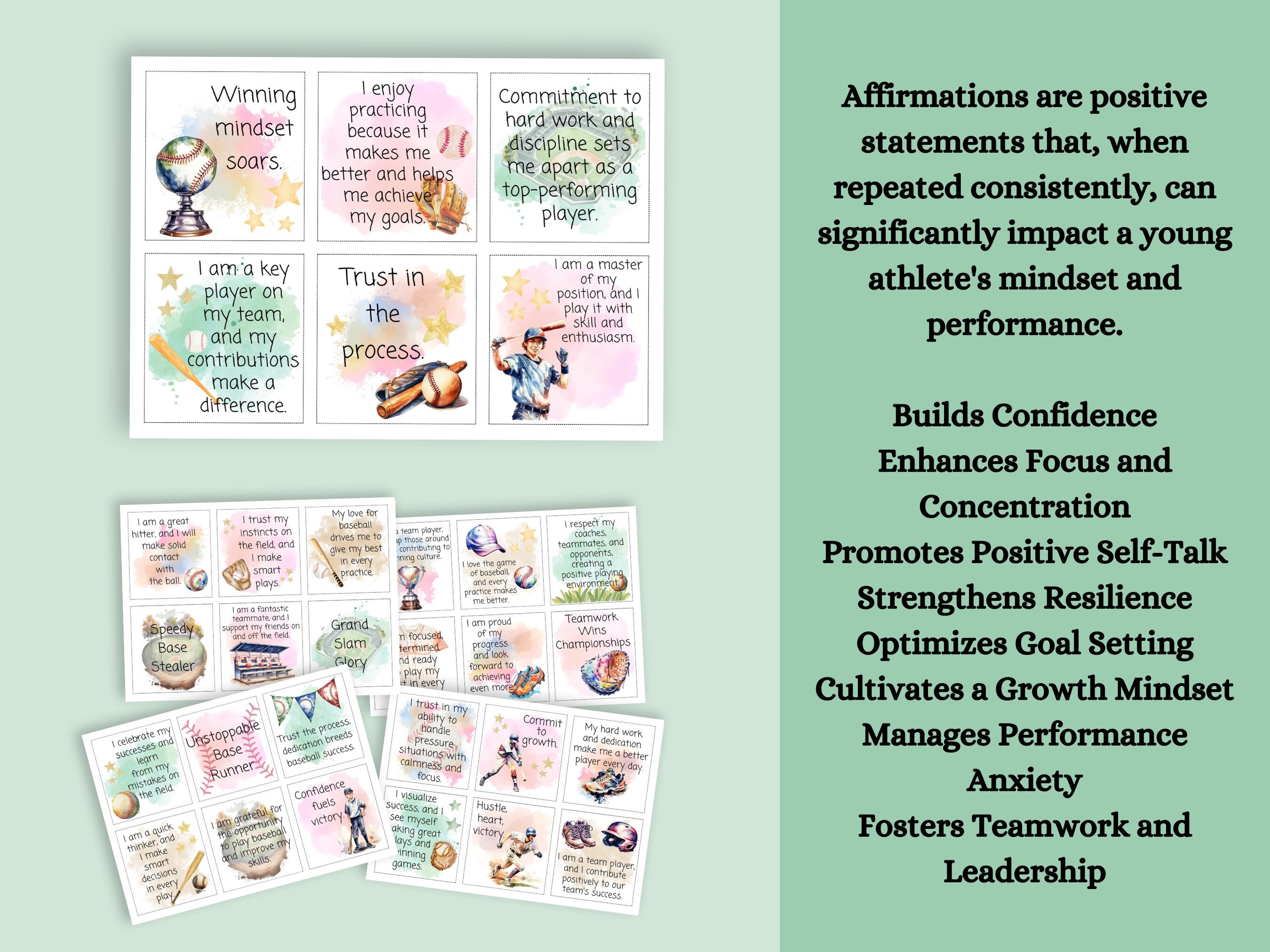 30 Printable Positive Affirmation Cards for Kids, Self Esteem ...