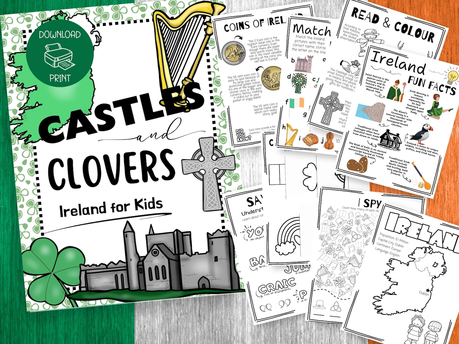 Ireland for Kids, Scotland Activities, Ireland Coloring, Travel ...