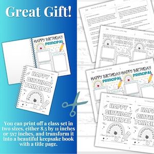 Principal Birthday Printable, Principal Birthday Card, Thank You ...