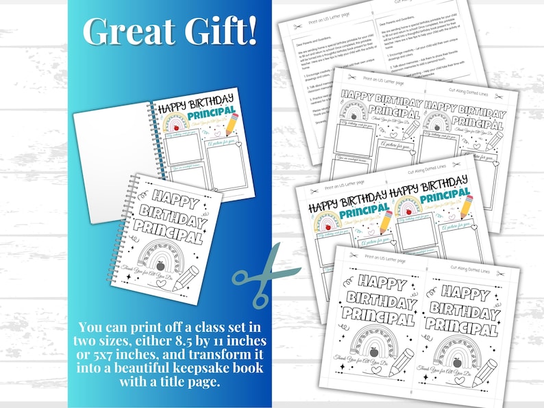 Principal Birthday Printable, Principal Birthday Card, Thank You ...