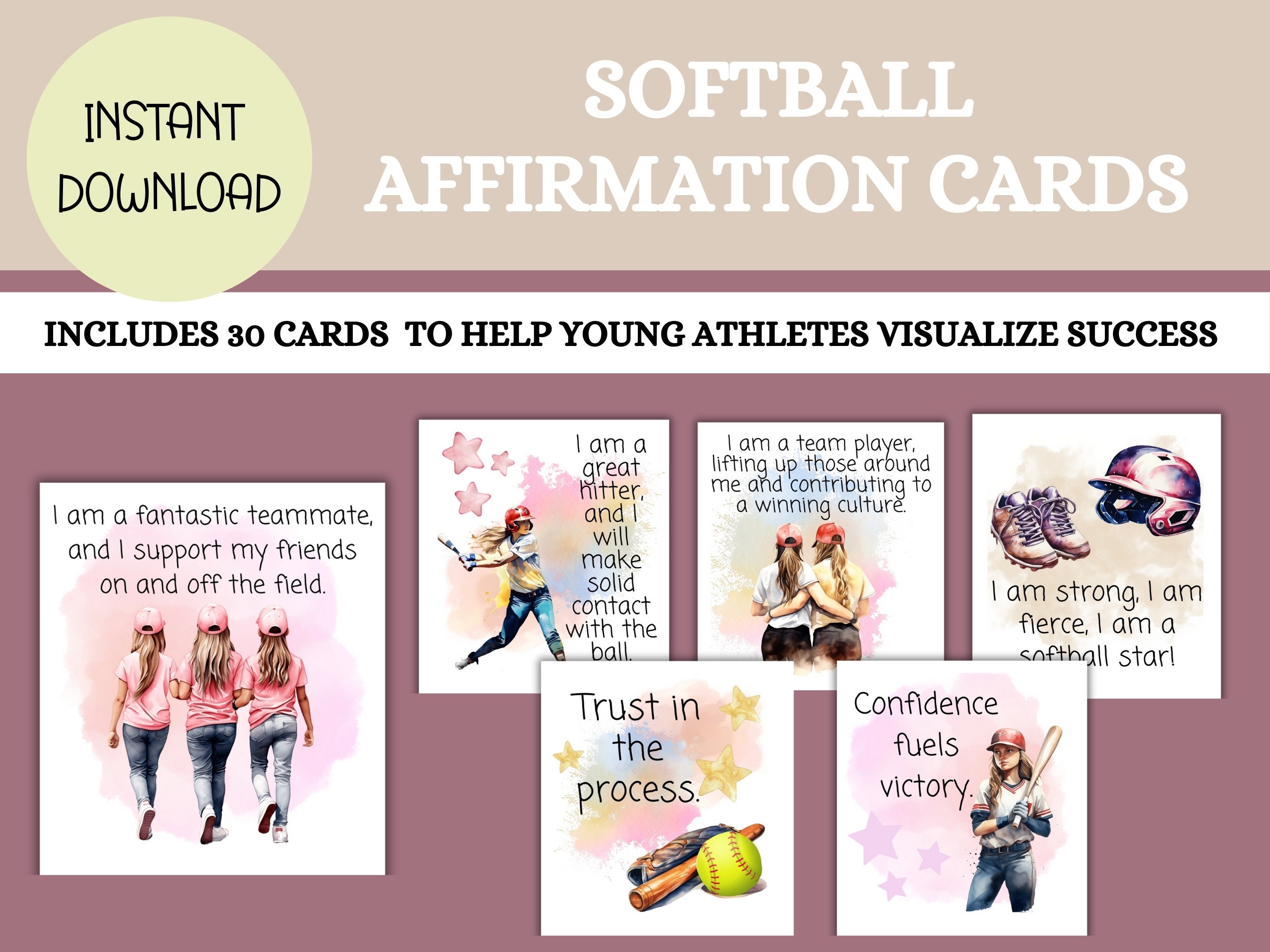 30 Printable Positive Affirmation Cards for Kids, Self Esteem ...