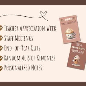Coffee Teacher Appreciation Cards, Printable Thank You Card, Thank You ...