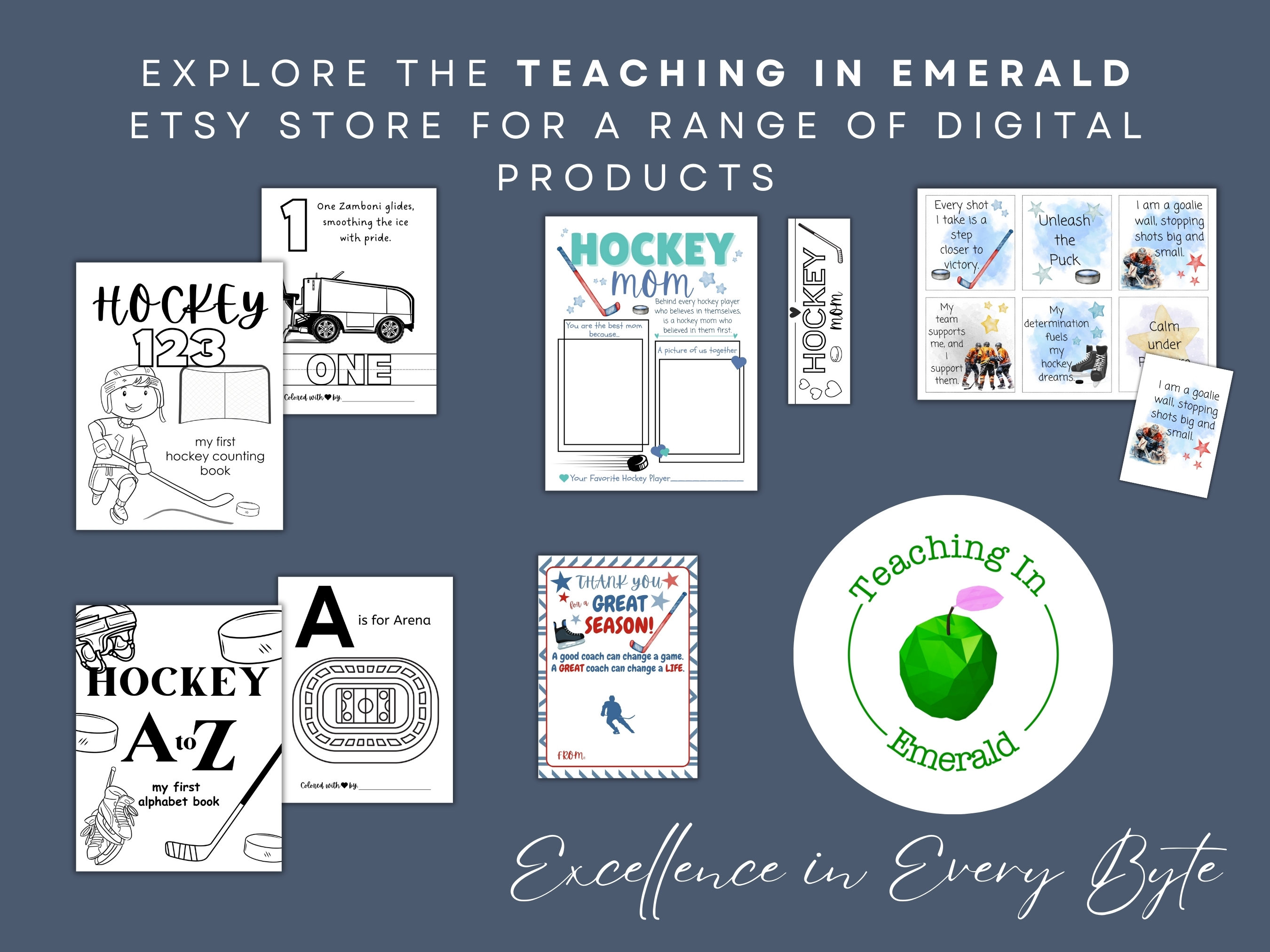 Hockey Positive Affirmation Printable Cards, Kids Affirmation Cards ...