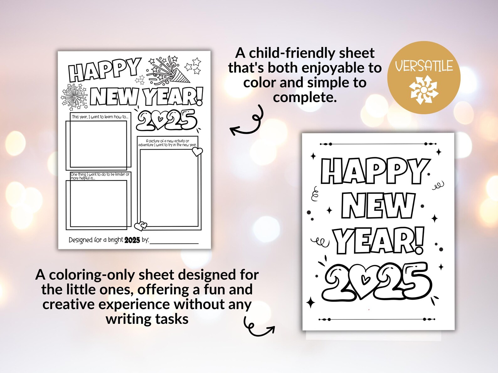 New Years Resolution Printable Activity for Kids, Fun New Years ...