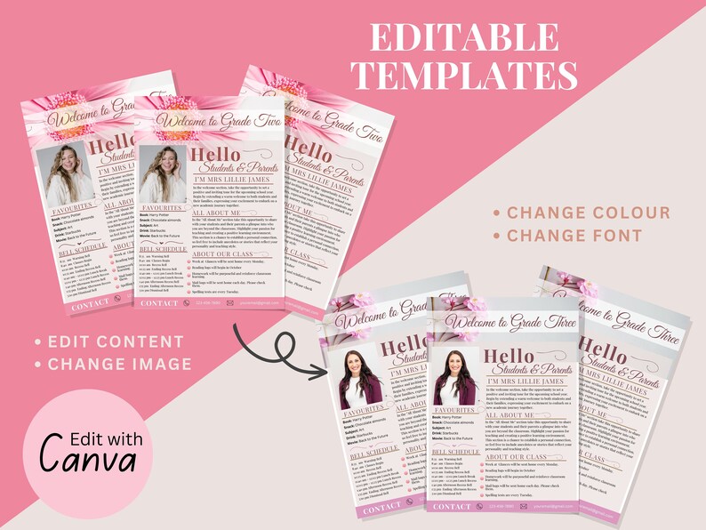 Class Snapshot - One Page Meet the Teacher and Class Overview, Teacher ...