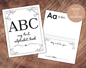 Blank Alphabet Book, Baby's First ABC Book, Baby's First Alphabet Book ...