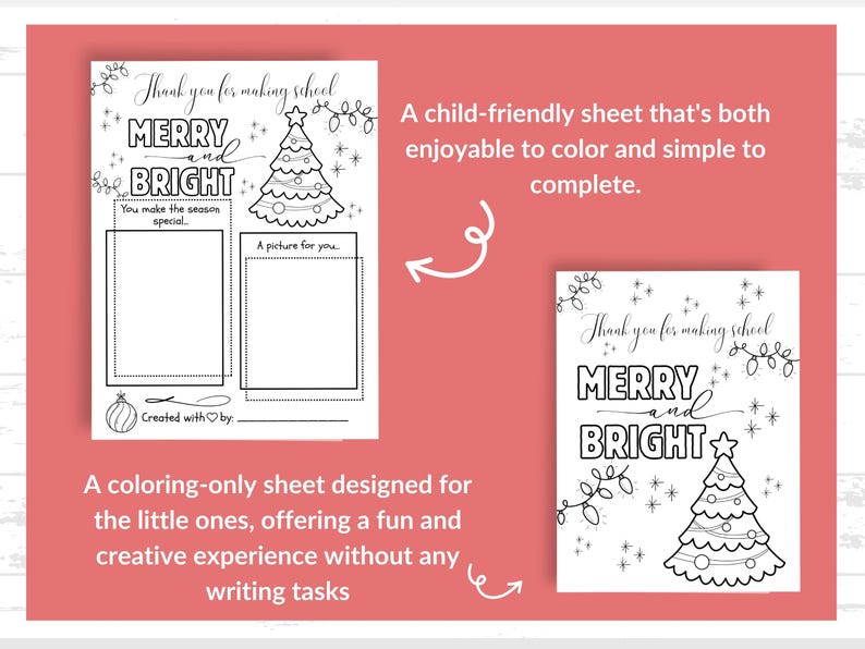Printable Thank You for Making School Merry and Bright, Teacher ...