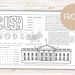 USA Themed Printable Activity Sheet, Placemat, for Kids – Word Search ...