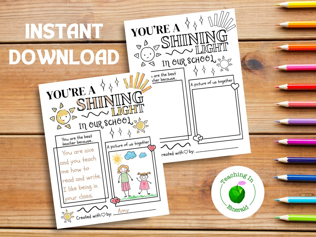 Teacher Appreciation Printable, Teacher Appreciation Week Gift, Thank ...