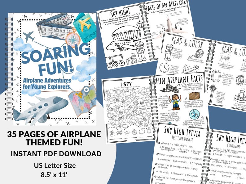 Airplane Activities for Kids, Airplane Activity Bundle, Airport Social ...