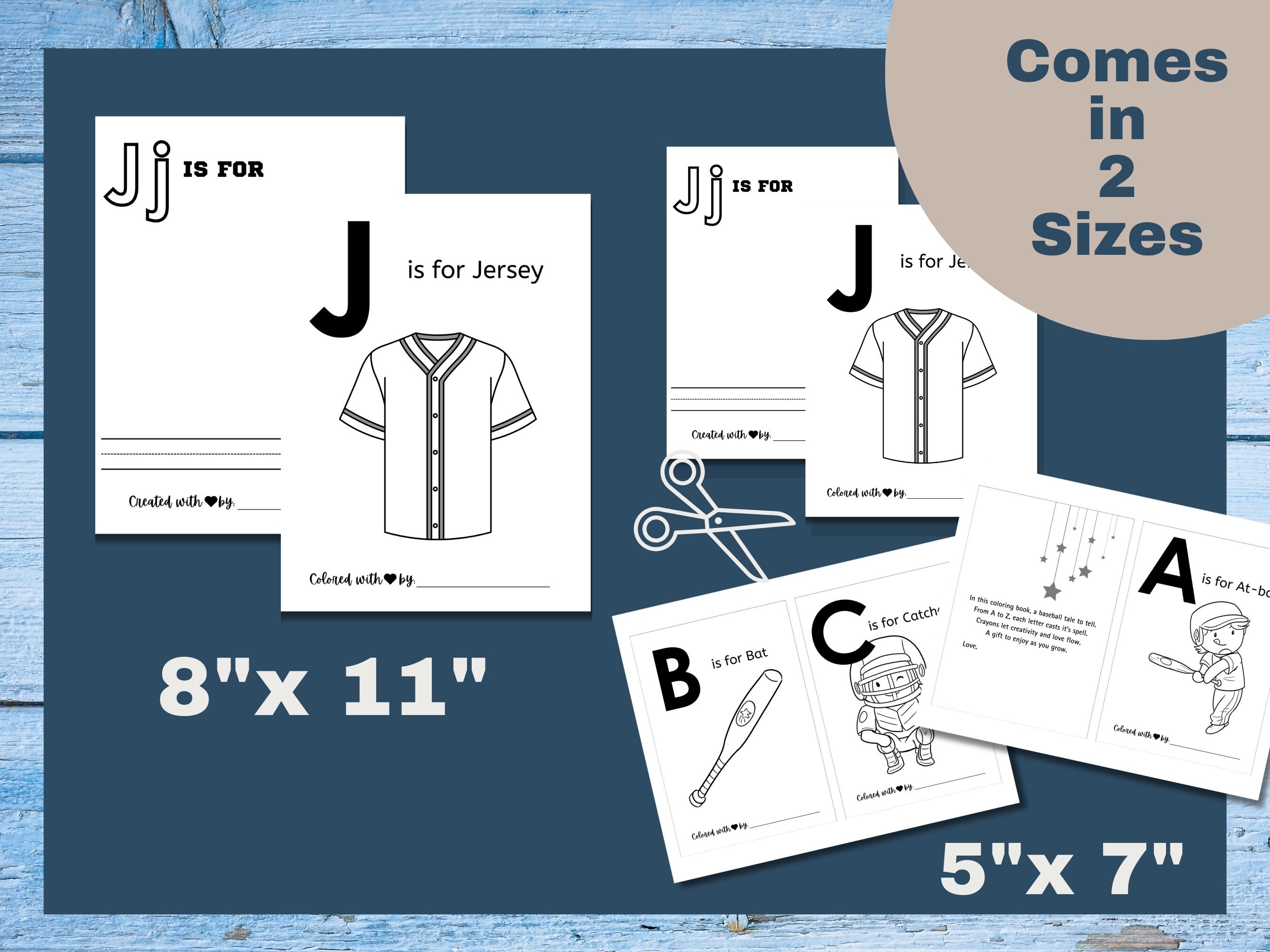 Baseball ABC Book Baby Shower, Alphabet Book Baby Shower, ABC Coloring ...