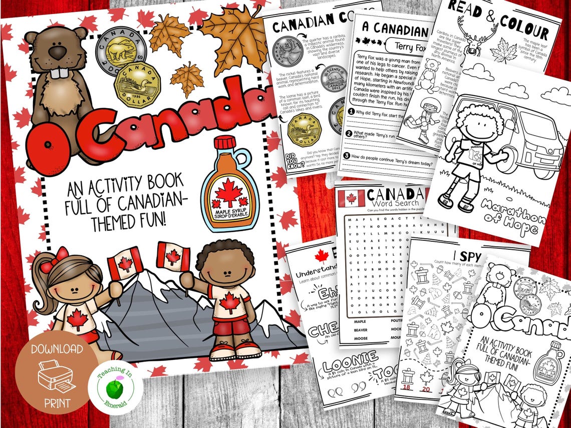 Canada Day Activity Bundle, Canada Day Printables, Canadian Worksheet ...