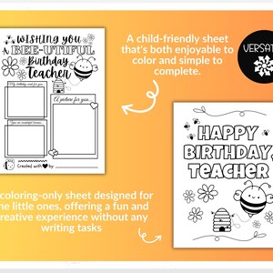 Teacher Birthday Printable, Teacher Birthday Card, Thank You Teacher ...