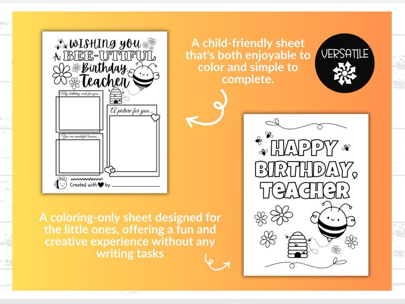 Teacher Birthday Printable, Teacher Birthday Card, Thank You Teacher ...