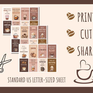 Coffee Teacher Appreciation Cards, Printable Thank You Card, Thank You ...