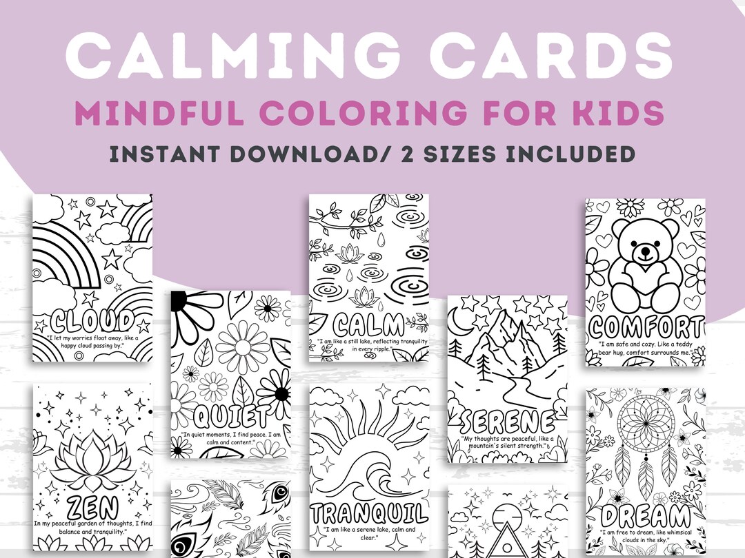 Mindfulness Colouring for Kids / Positivity Cards / Self Esteem / Kids ...