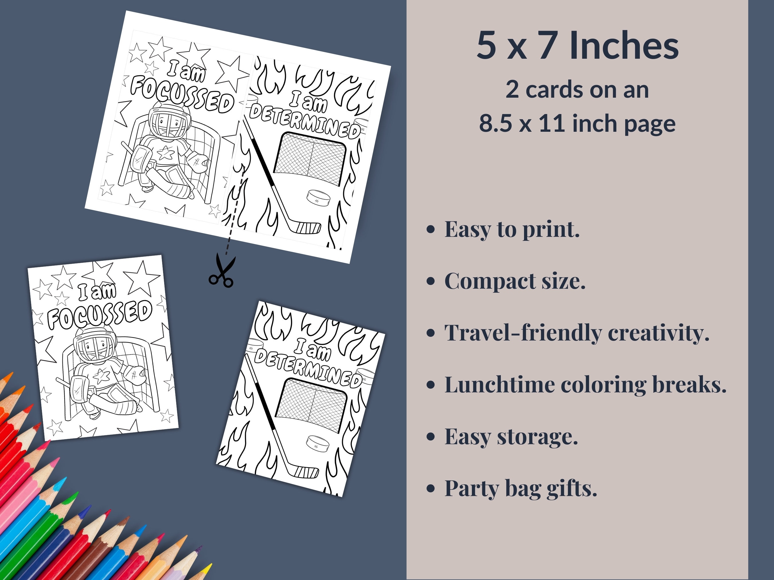 Hockey Positive Affirmation Printable Cards, Kids Affirmation Cards ...