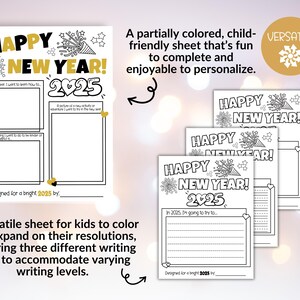 New Years Resolution Printable Activity for Kids, Fun New Years ...