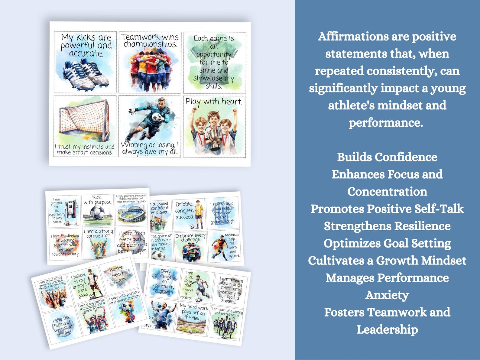 30 Printable Positive Affirmation Cards for Kids, Self Esteem ...