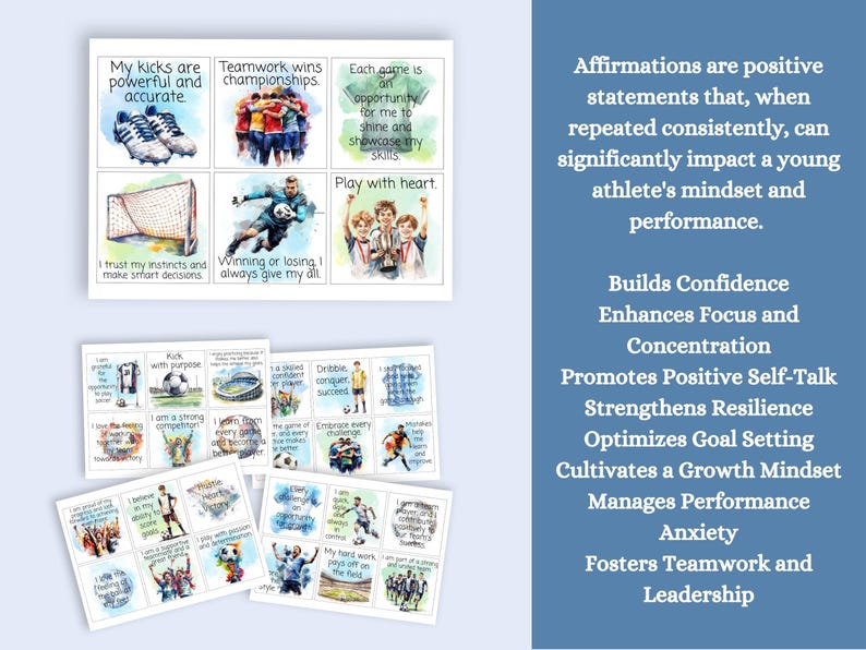 30 Printable Positive Affirmation Cards for Kids, Self Esteem ...