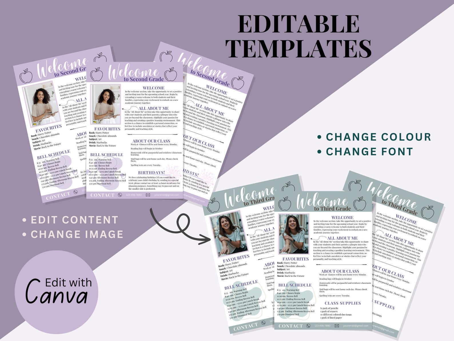 Class Snapshot - One Page Meet the Teacher and Class Overview, Teacher ...