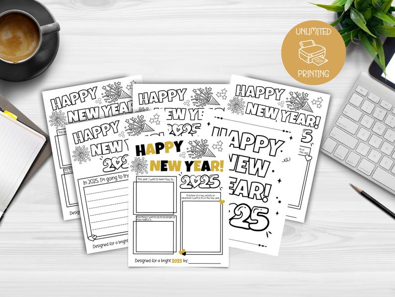 New Years Resolution Printable Activity for Kids, Fun New Years ...