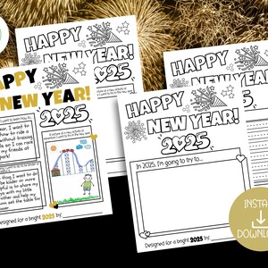New Years Resolution Printable Activity for Kids, Fun New Years ...
