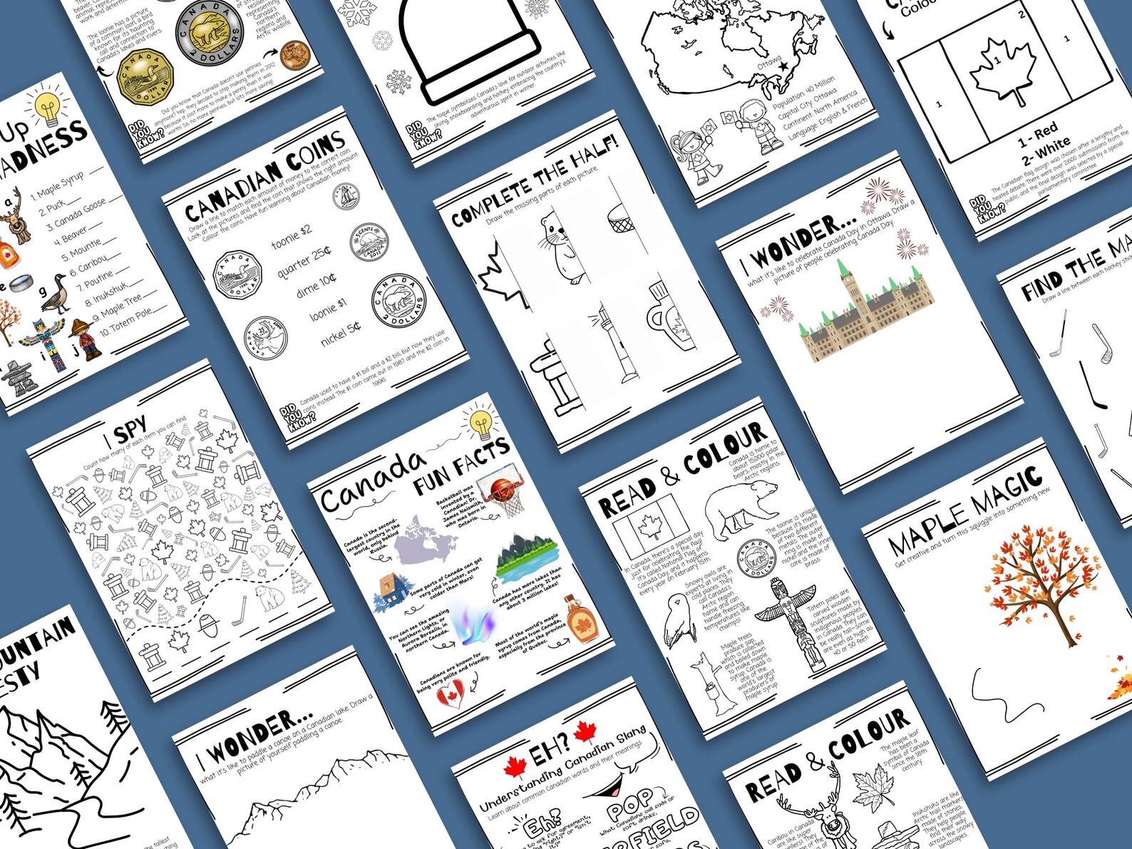 Canada Day Activity Bundle, Canada Day Printables, Canadian Worksheet ...