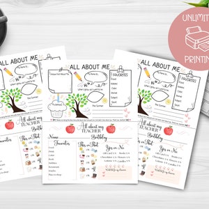 Printable Teacher Questionnaire, Getting to Know You Questionnaire ...