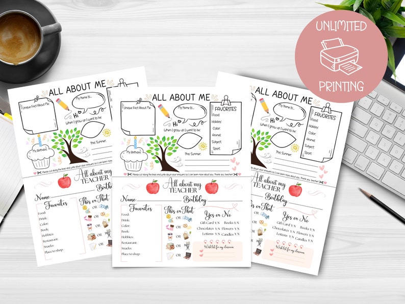 Printable Teacher Questionnaire, Getting to Know You Questionnaire ...