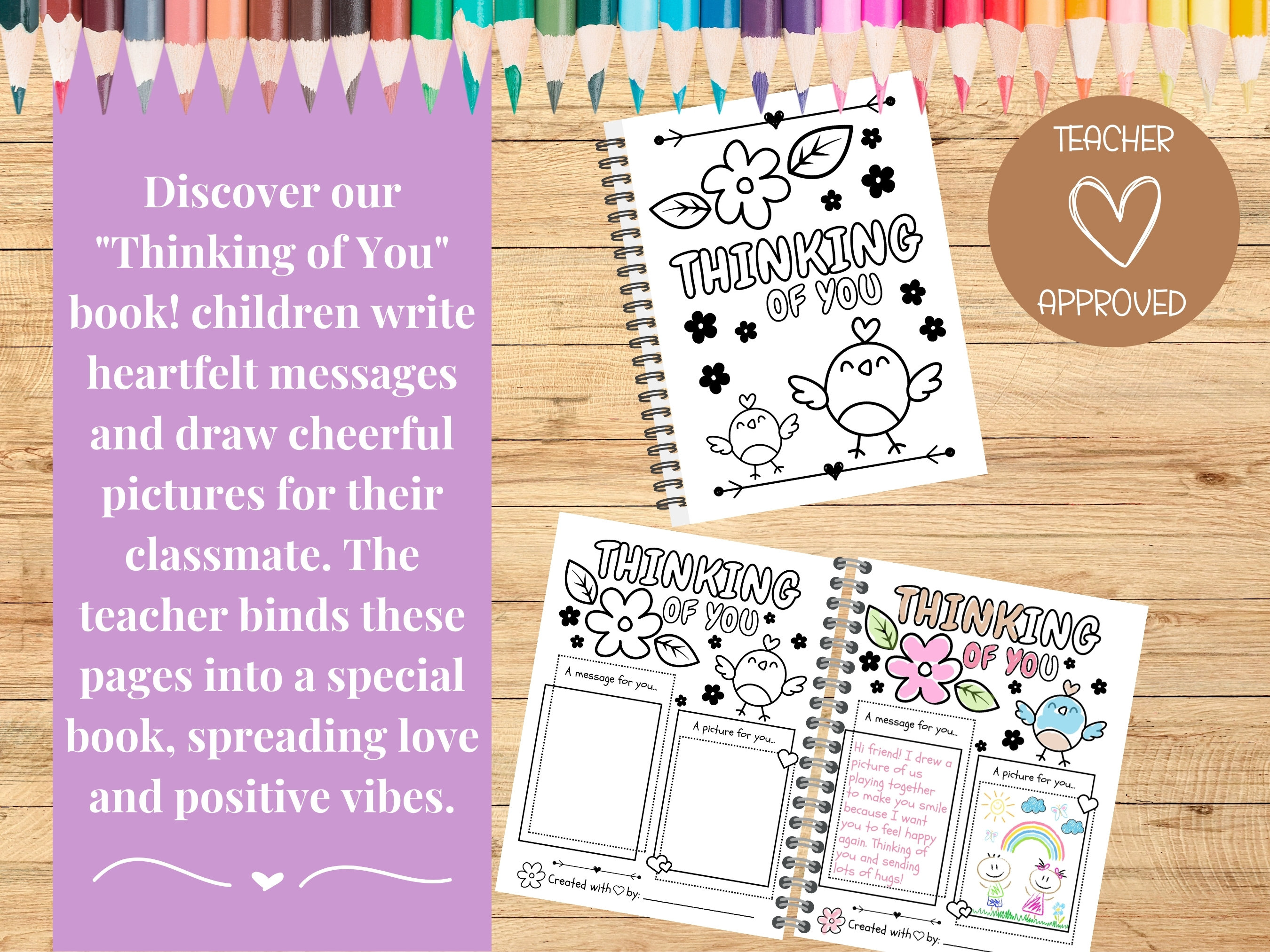 NEW Printable Thinking of You, Printable Coloring Page, Kid Coloring ...
