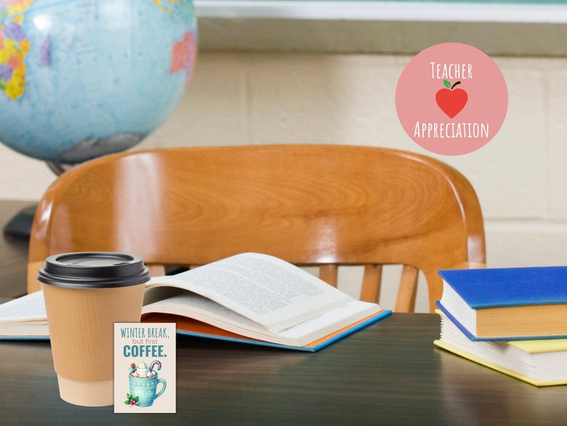 Coffee Teacher Appreciation Cards, Printable Thank You Card, Thank You ...