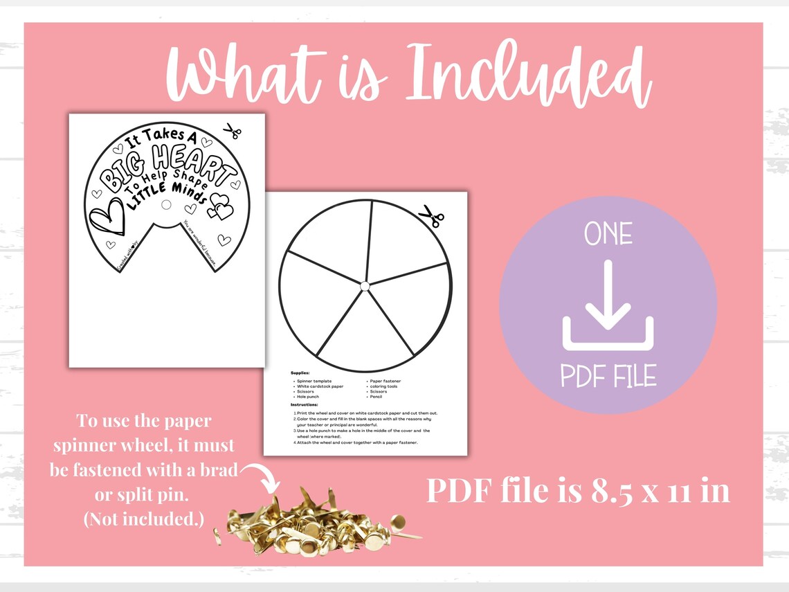 Teacher Appreciation Printable, Spinner Wheel, Teacher Appreciation ...