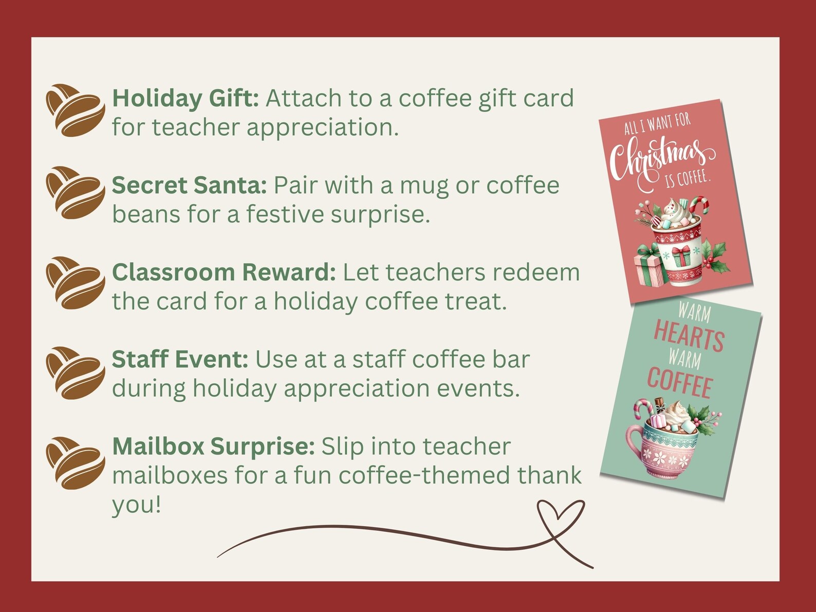 Coffee Teacher Appreciation Cards, Printable Thank You Card, Thank You ...