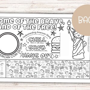 USA Themed Printable Activity Sheet, Placemat, for Kids – Word Search ...