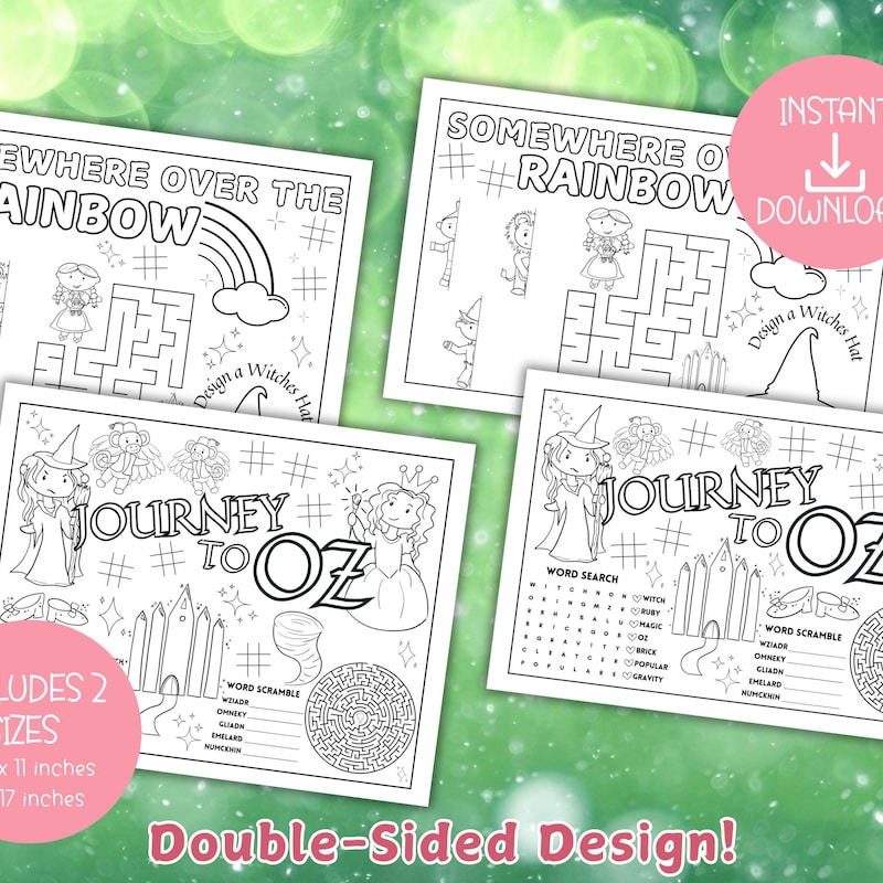 Wizard Oz Coloring - Etsy