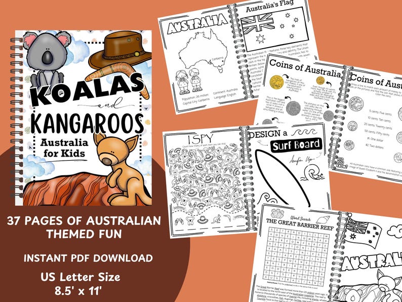 Australia for Kids, Australia Activities, Australia Coloring, Travel ...