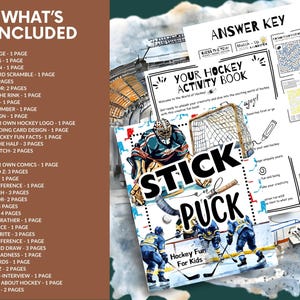 Ultimate Hockey Activity Bundle for Kids, Activity Pack, Travel ...