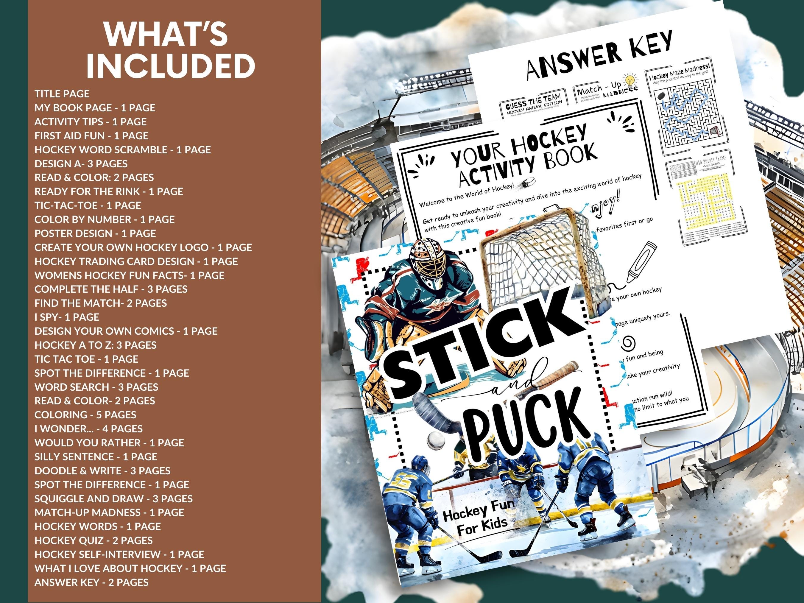 Ultimate Hockey Activity Bundle for Kids, Activity Pack, Travel ...
