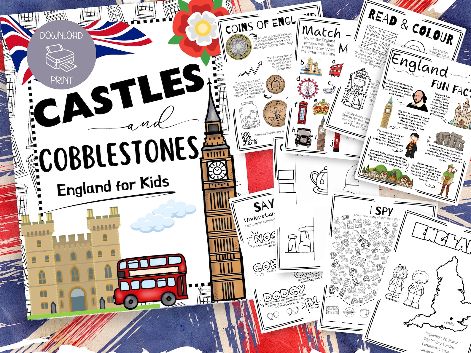 England for Kids, England Activities, England Coloring, Travel ...