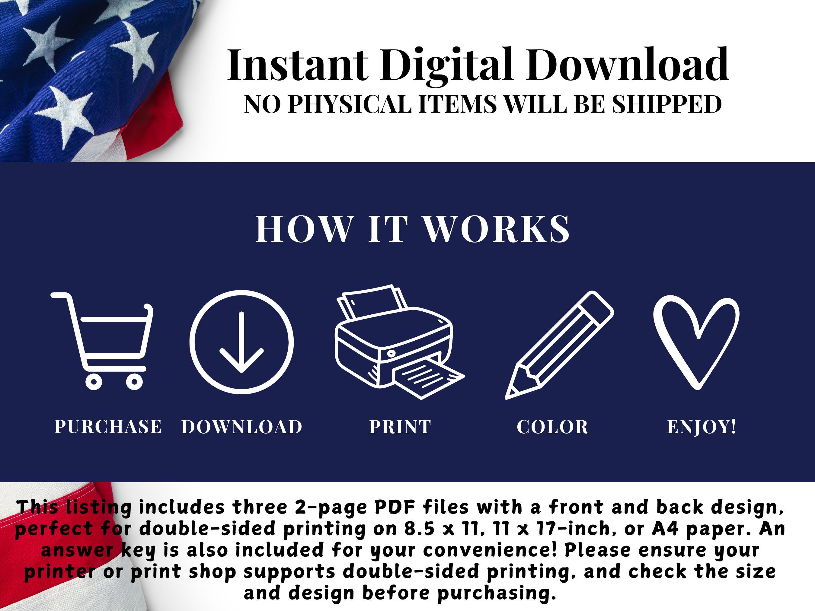 USA Themed Printable Activity Sheet, Placemat, for Kids – Word Search ...