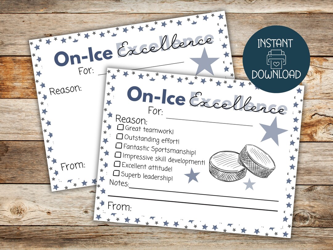 Hockey Player of the Game, Compliment Cards, Coach Communication Card ...