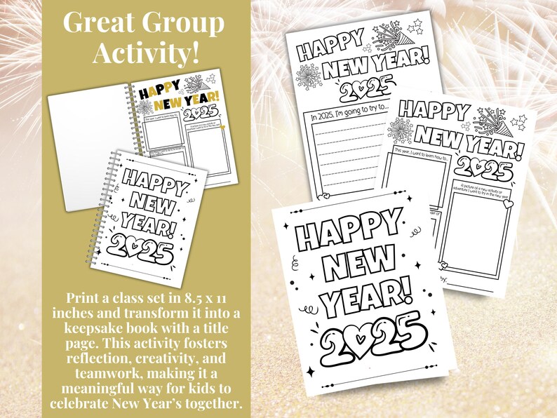 New Years Resolution Printable Activity for Kids, Fun New Years ...